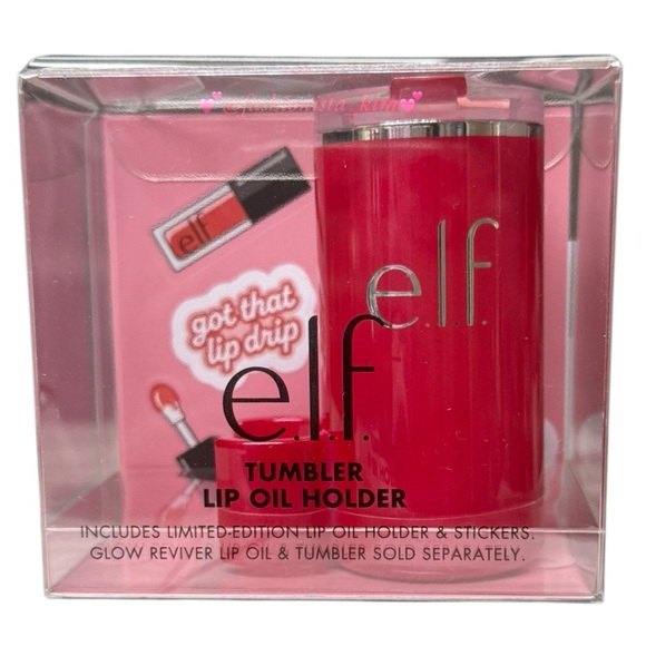 ELF | Dining | Elf Tumbler Lip Oil Holder Red Delicious With Stickers ...